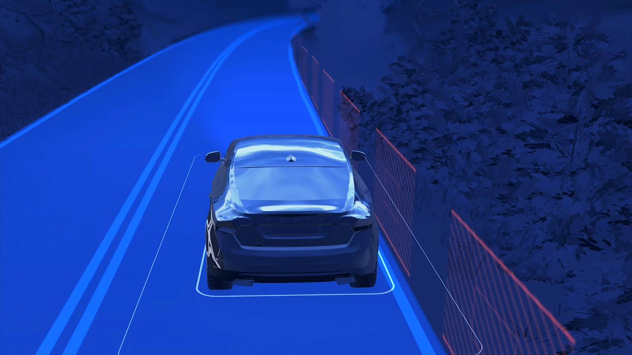 Volvo Run-off Road Mitigation animation. - YouTube