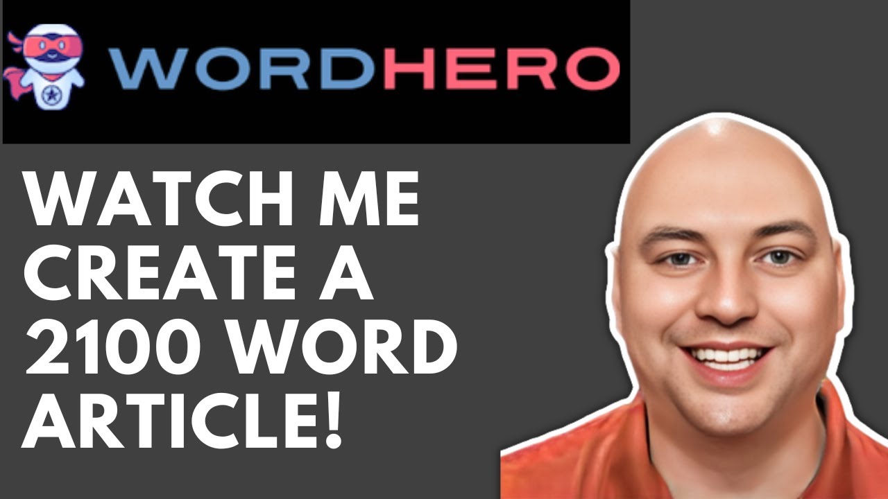 WordHero AI - Write A 2100 Word Article In Less Than 5 Minutes - YouTube