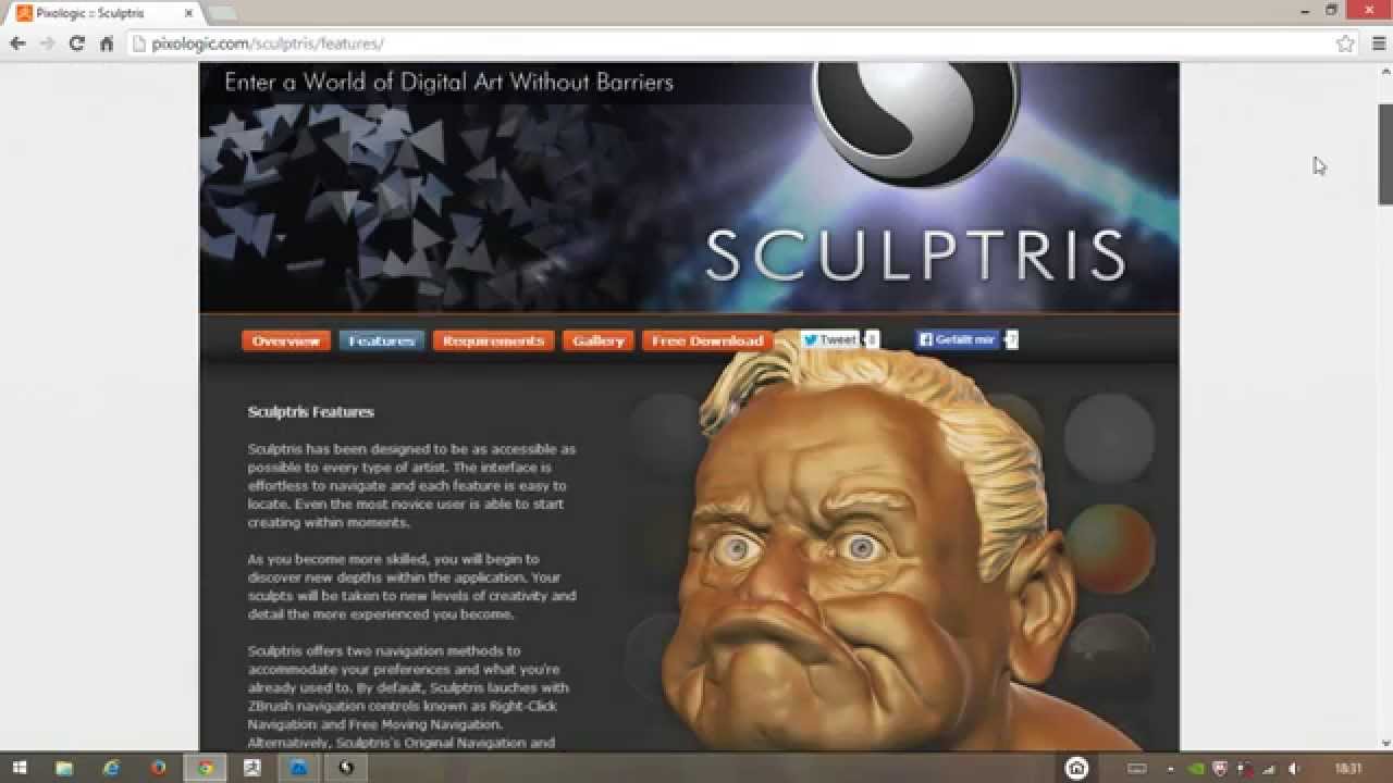 Sculptris Alpha 6 - Download, Installation, Navigation - YouTube