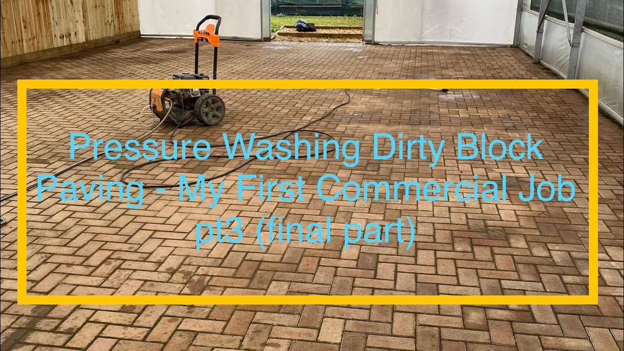 Pressure Washing GREEN, MOSSY Block Paving - My First Commercial Job ...
