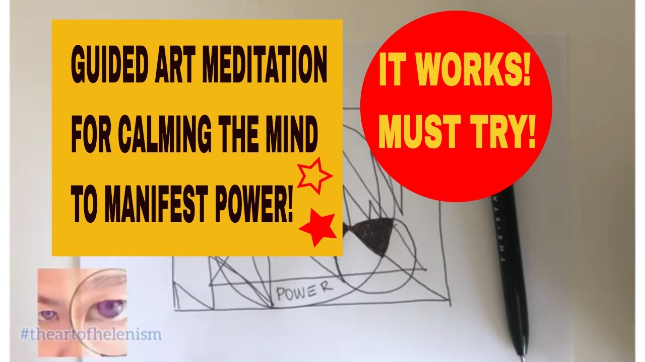 Guided Art Meditation for calming the mind (MUST TRY!)Super easy method ...