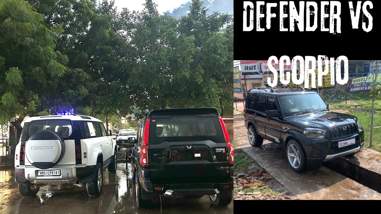 Defender Vs Scorpio!! Comparison between the two beasts! - YouTube