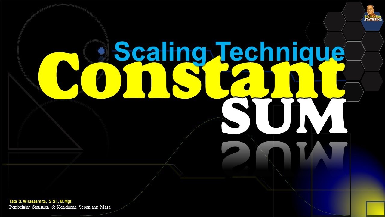 SKALA JUMLAH TETAP - CONSTANT SUM SCALING: Jenis dan contoh Analisis ...