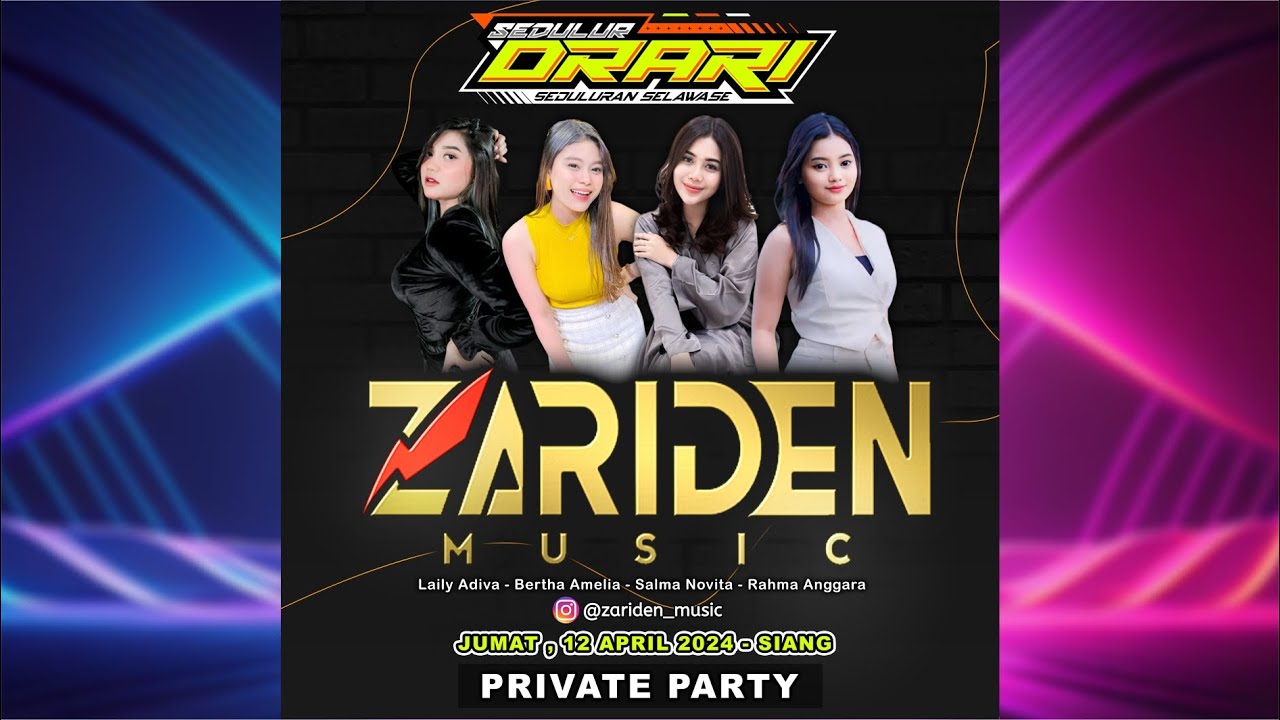 🔴LIVE ZARIDEN MUSIC - HAPPY PARTY & HALAL BIHALAL SEDULUR ORARI - 12 APRIL 2024 - YouTube