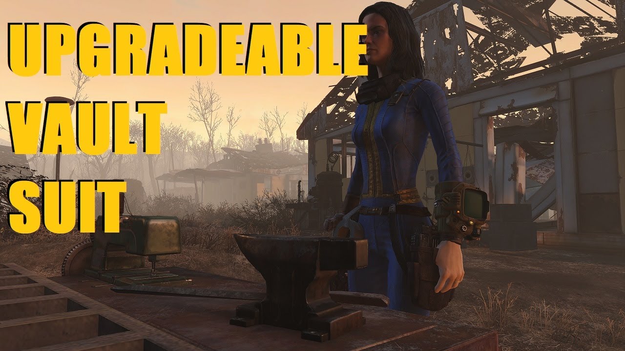 Fallout 4 Mod Review - Upgradeable Vault Suit - YouTube