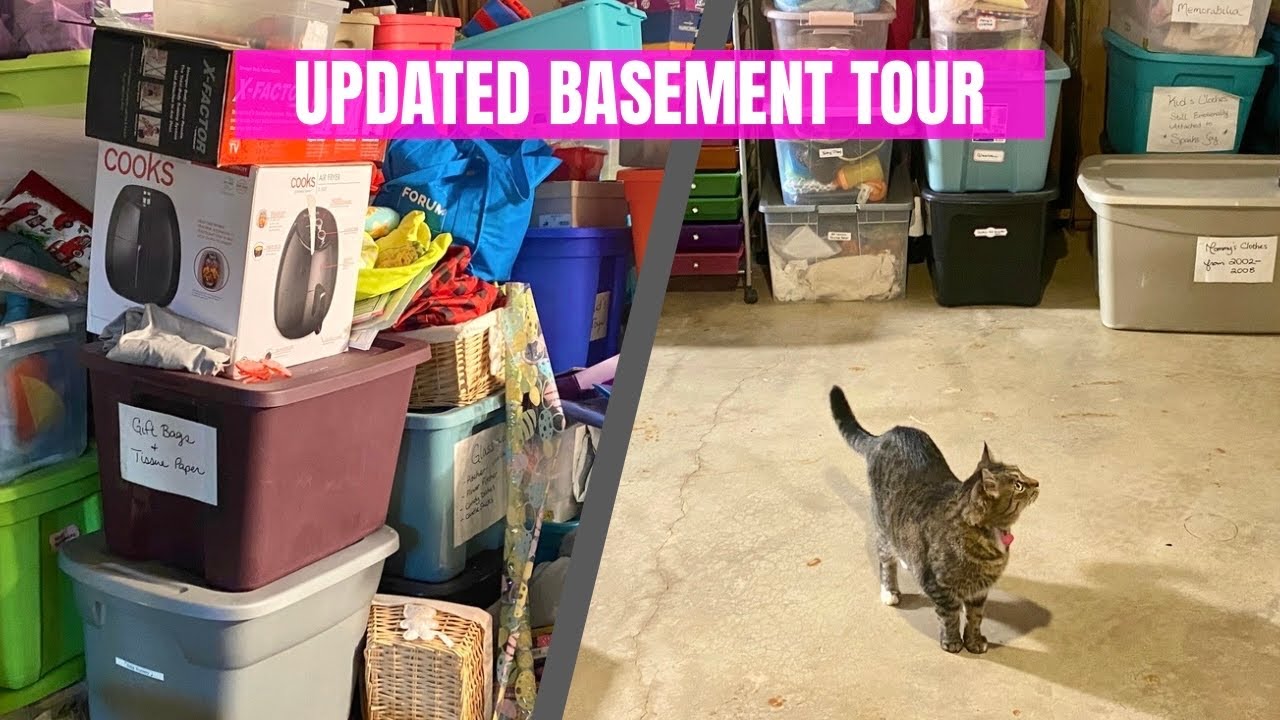Updated Basement Tour | Before & After - YouTube