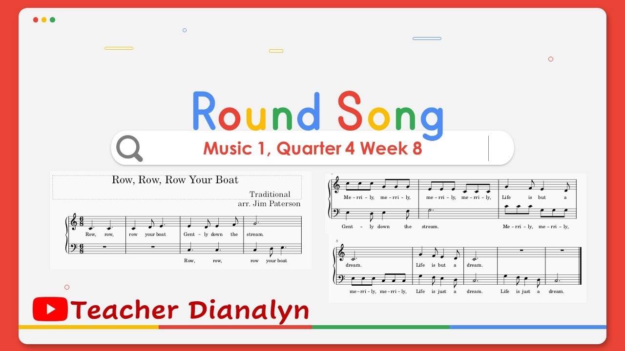 MAPEH 1 | MUSIC 1 QUARTER 4 WEEK 8 | ROUND SONG | TEACHER DIANALYN ...