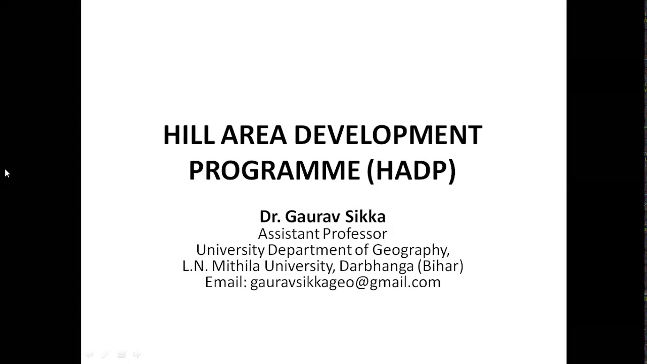 Hill Area Development Program (HADP) - YouTube