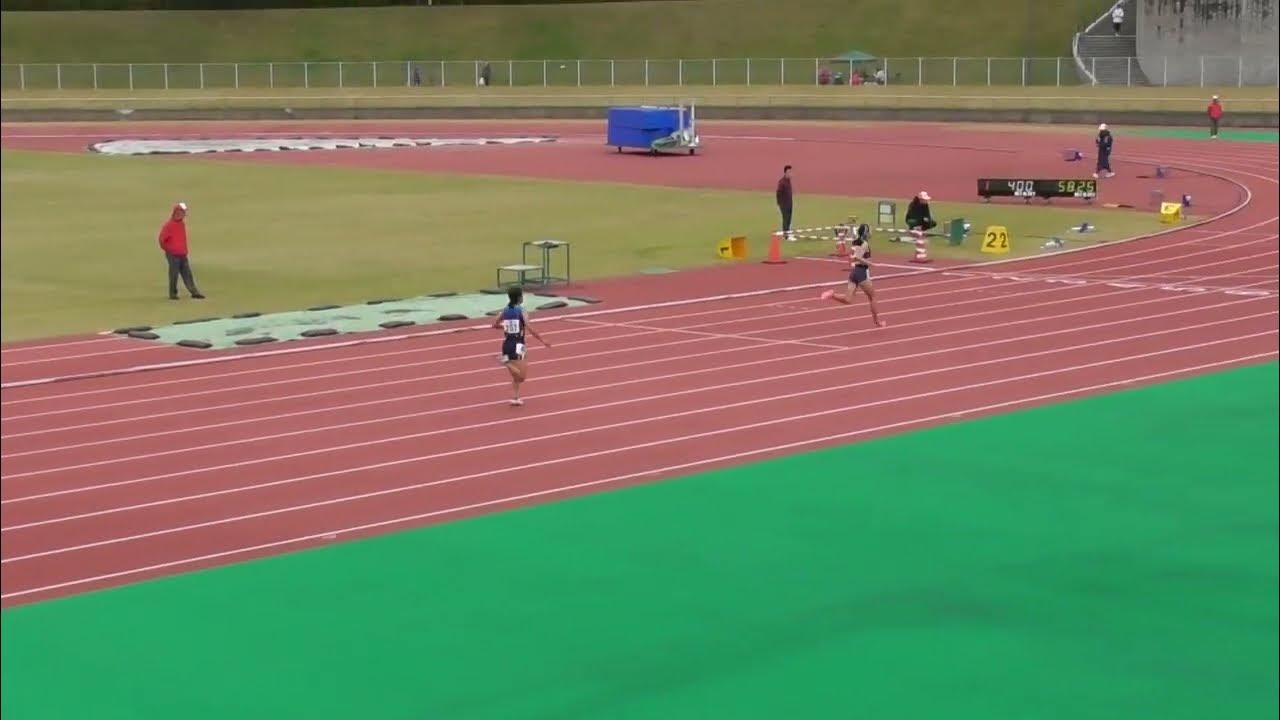 第5回日田市記録会（2023 11 12）女子400m（伊藤、稲尾） - YouTube
