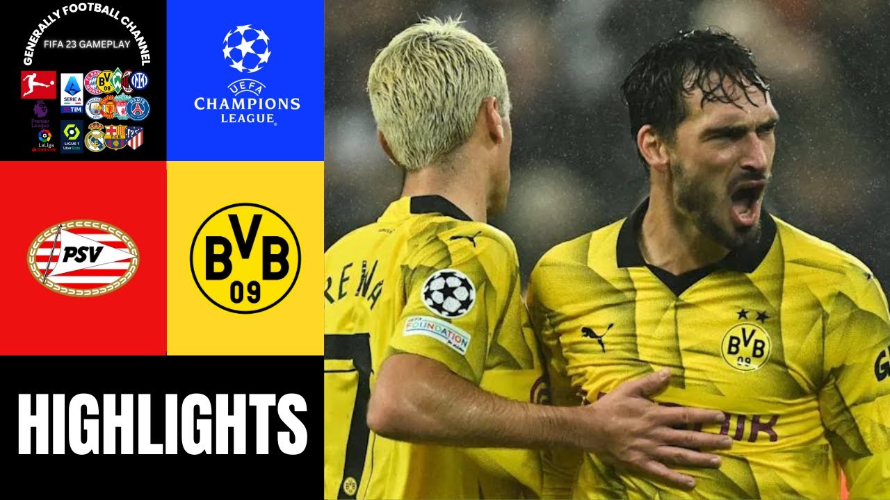 PSV vs Borussia Dortmund UEFA Champions League Achtelfinale Highlights ...