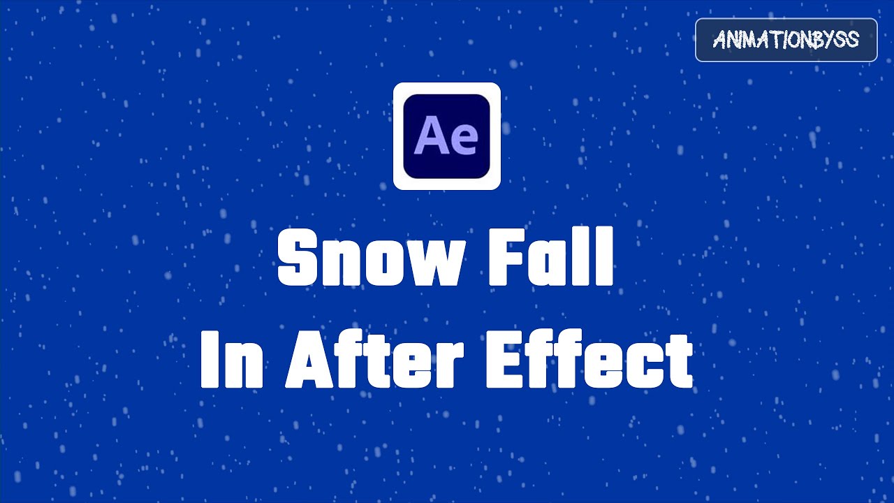 Create Realistic Snow Fall Animation in After Effects | VFX Tutorial - YouTube
