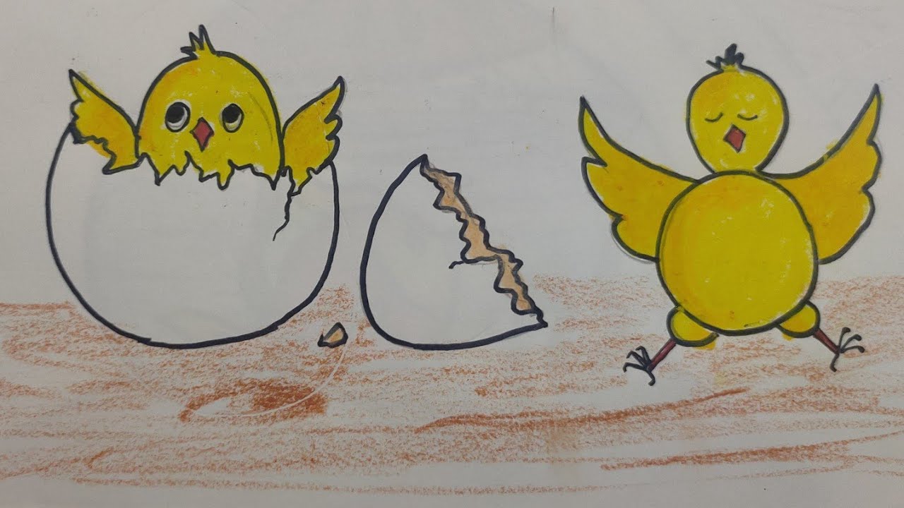 How to draw chicks easy - YouTube