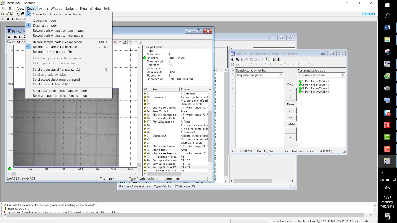 VISION-PLC FESTO CODESYS - CHECKON 07 / 5 / 2018 - YouTube