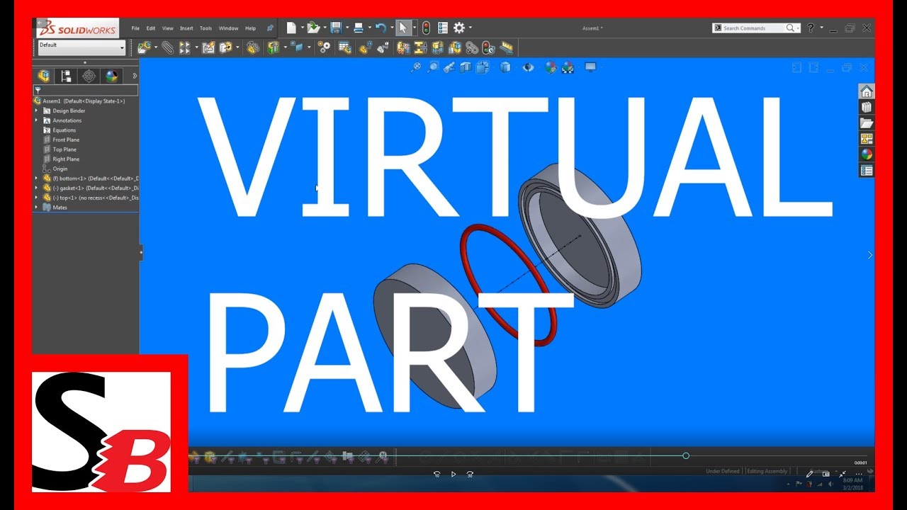 Solidworks - Virtual Part - YouTube