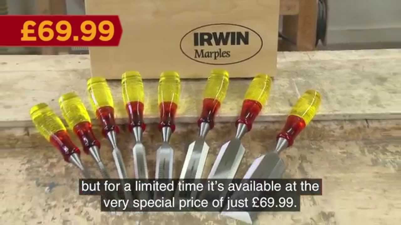Irwin Marples 8 piece Splitproof Chisel Set - YouTube