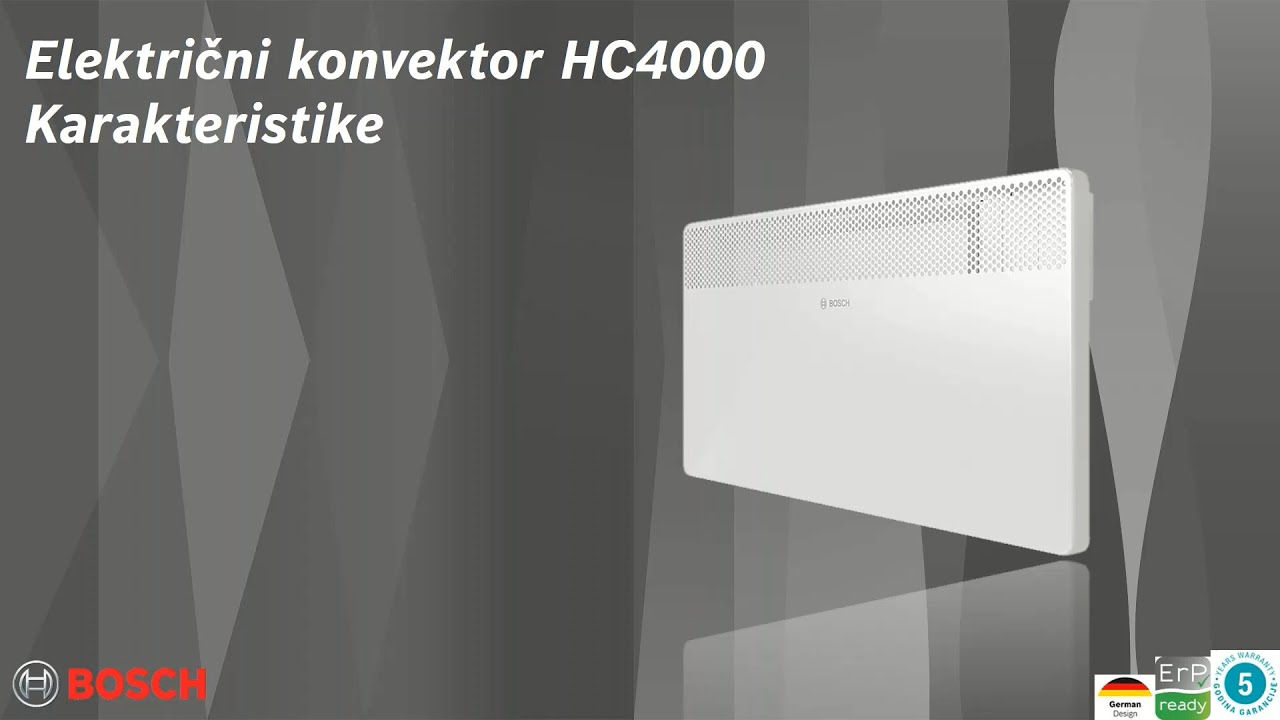 Karakteristike Bosch električnog konvektora Heat Convector 4000 ...