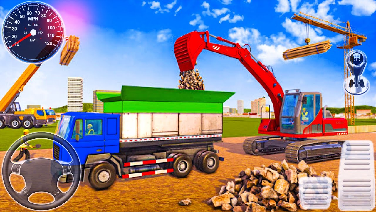 Excavator Brick Construction Game - Construction Simulator Game 2024 ...