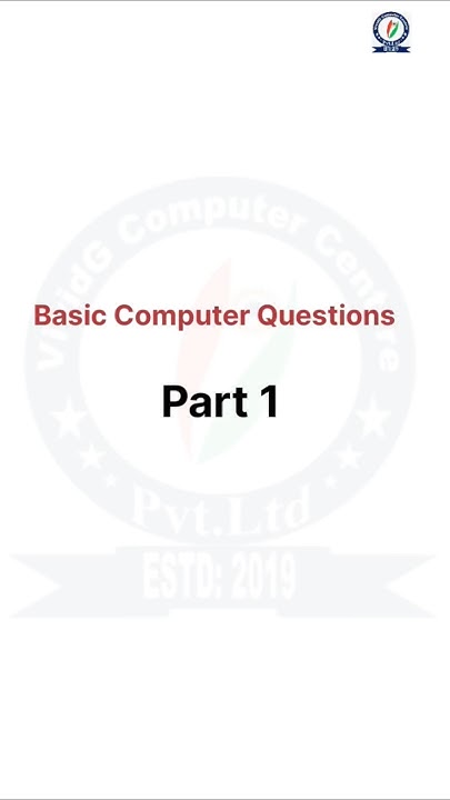 Basic Computer Questions #shortsfeed #computer #computereducational #computerquestion # ...