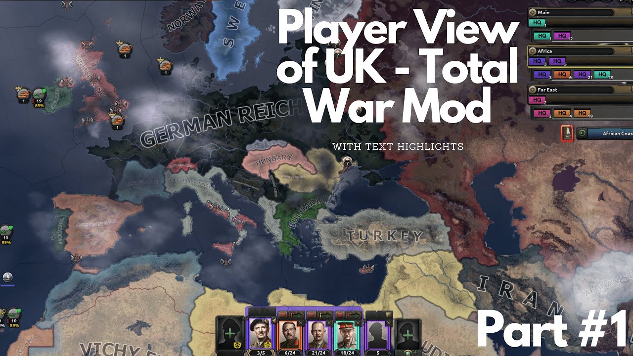 [Player View] United Kingdom | Part 1 - Total War - HOI4 Timelapse ...