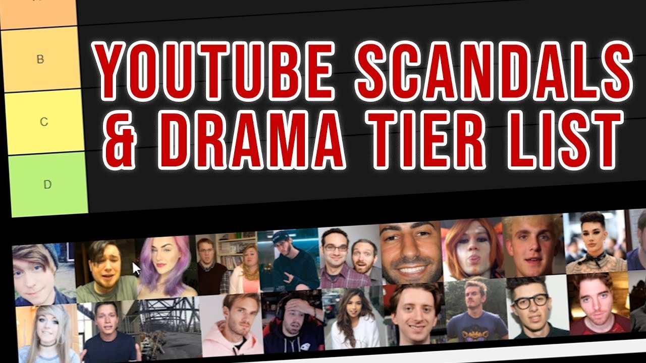 Youtube Scandals and Drama TIER LIST - YouTube