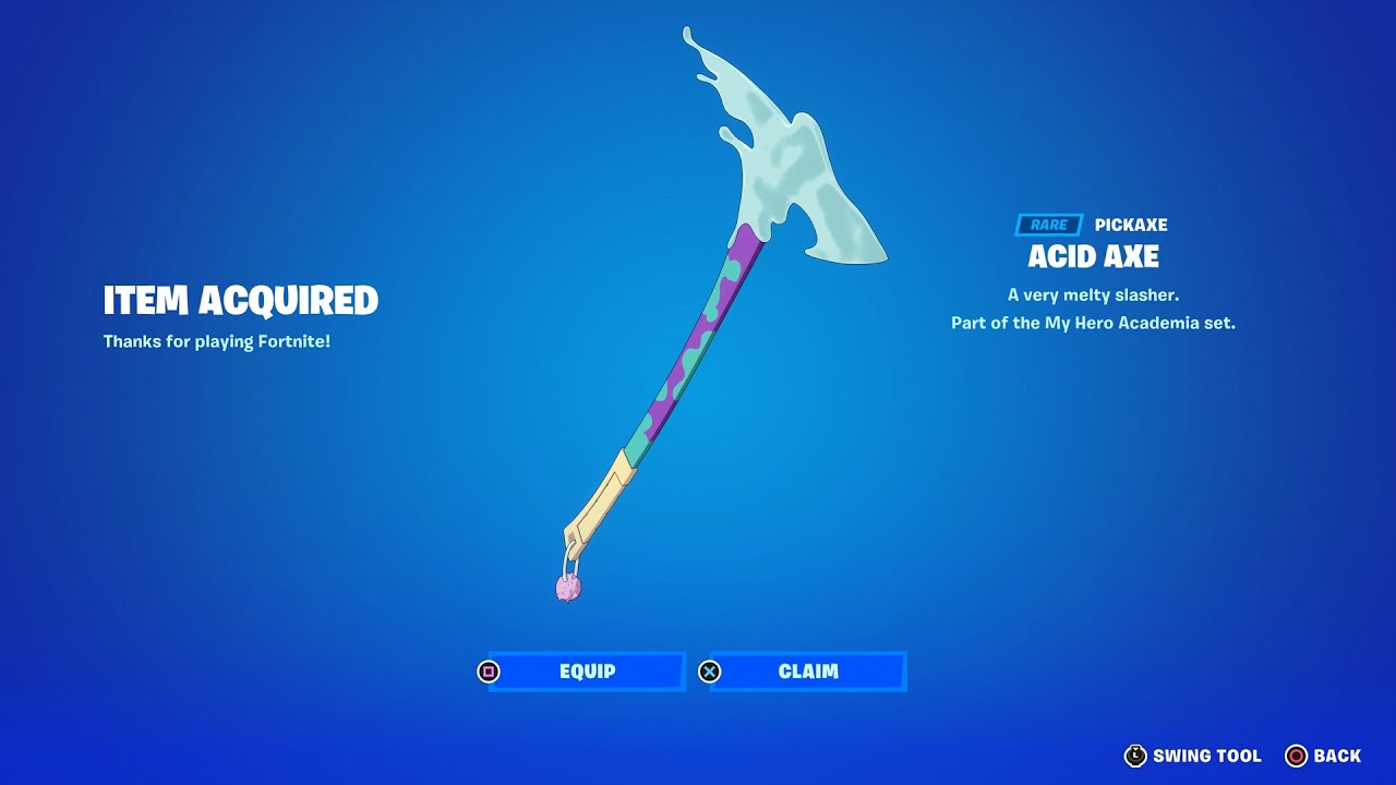 How To Get Acid Axe Pickaxe FREE In Fortnite! (Free Acid Axe Pickaxe ...