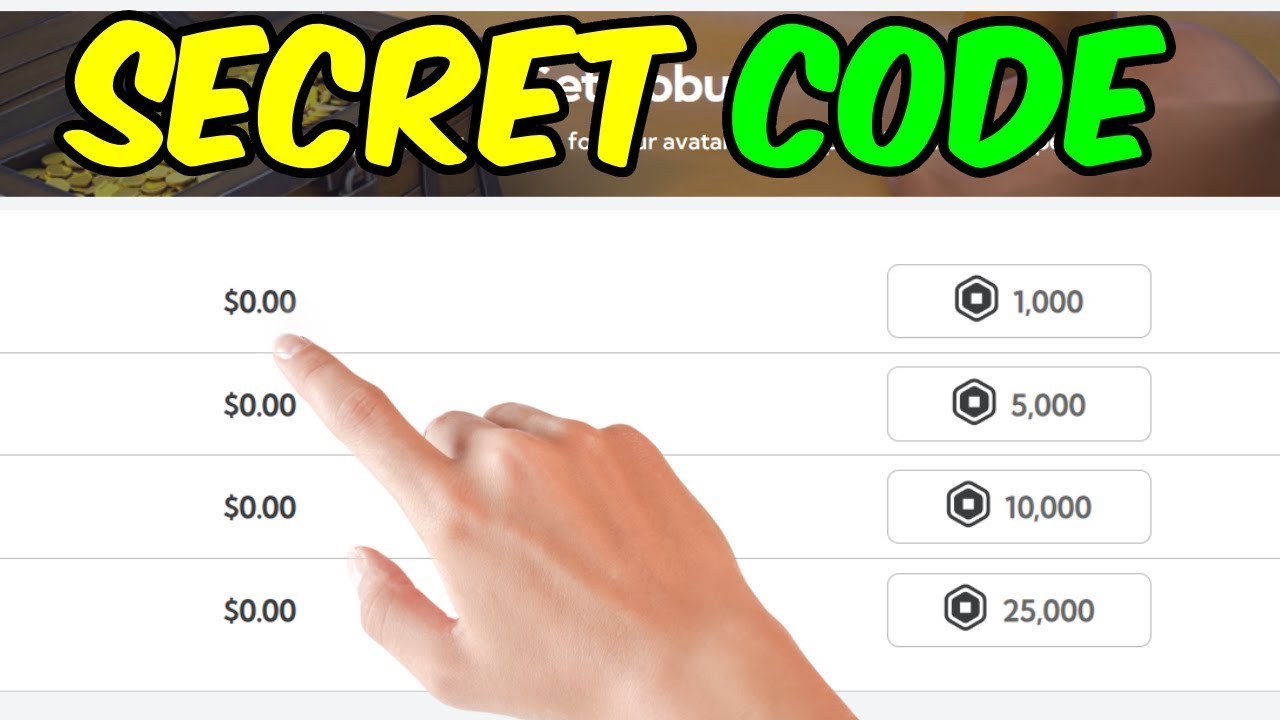 How To Turn 0 Robux into 50,000 ROBUX (Secret Robux Code) - YouTube