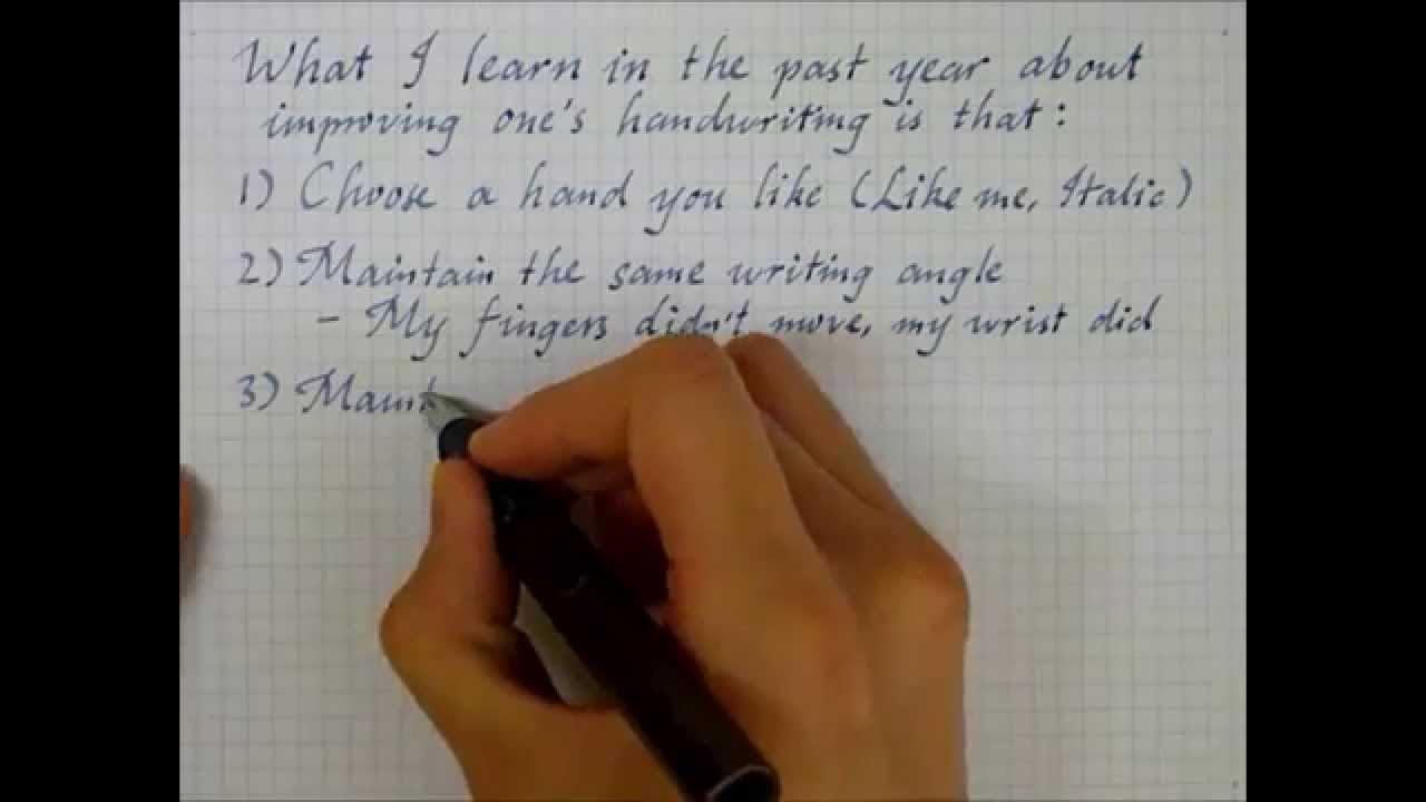 What I learned about handwriting improvement - YouTube