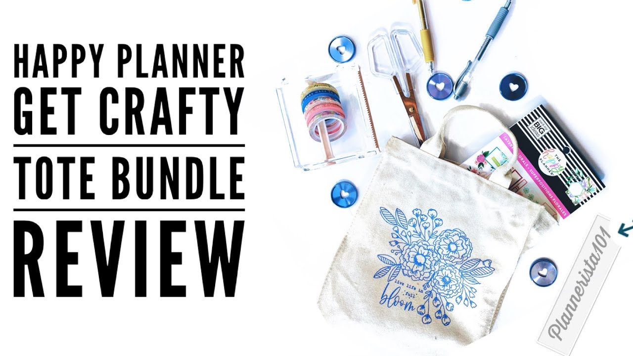 GET CRAFTY TOTE BUNDLE - HAPPY PLANNER - UNBOXING & REVIEW - YouTube