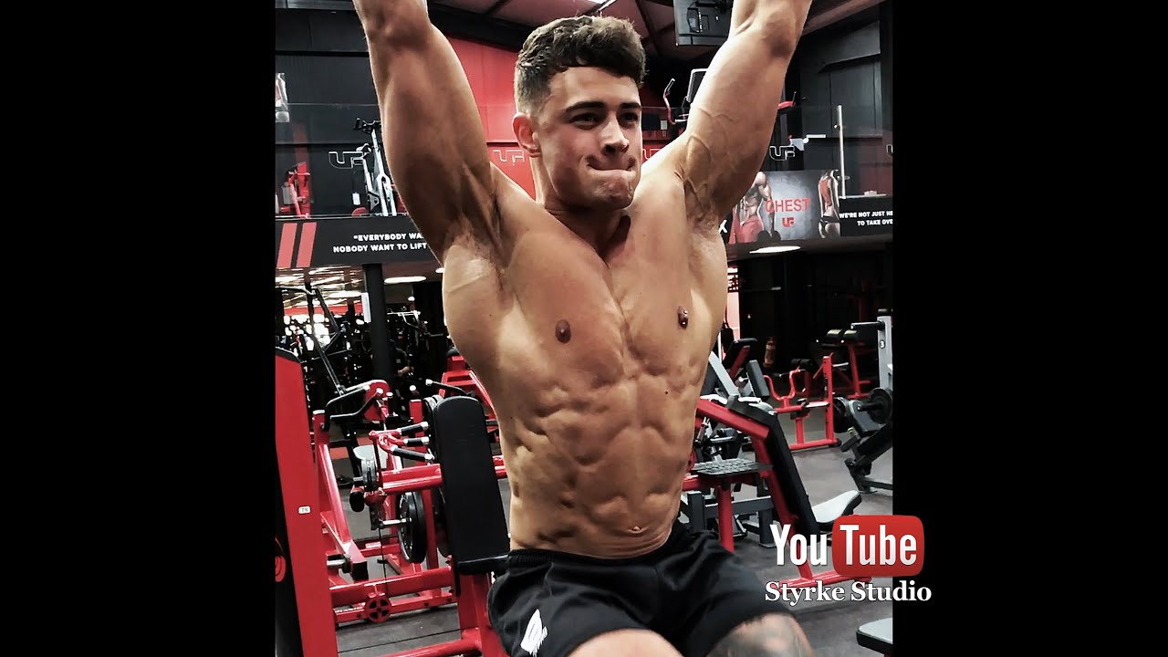 Fitness Abs Workout Ripped Muscle Model Ben Bray Styrke Studio - YouTube