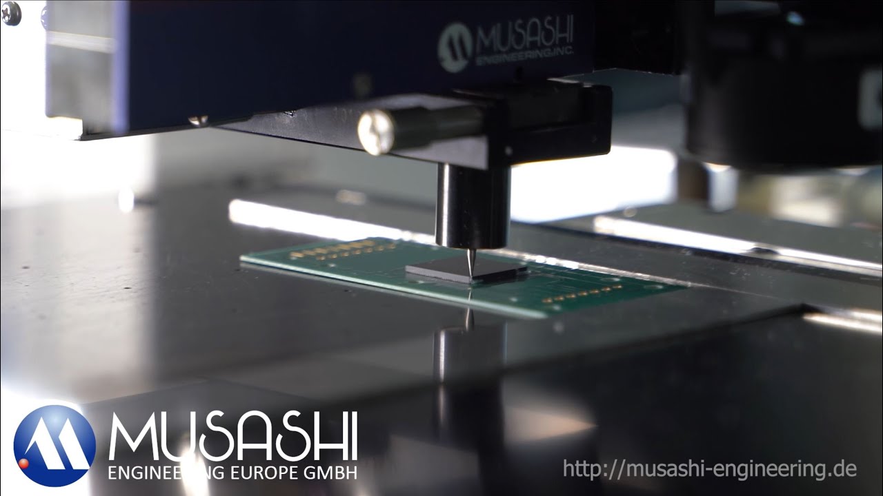 Underfill and Sidefill process with Musashi SuperHiJet - YouTube