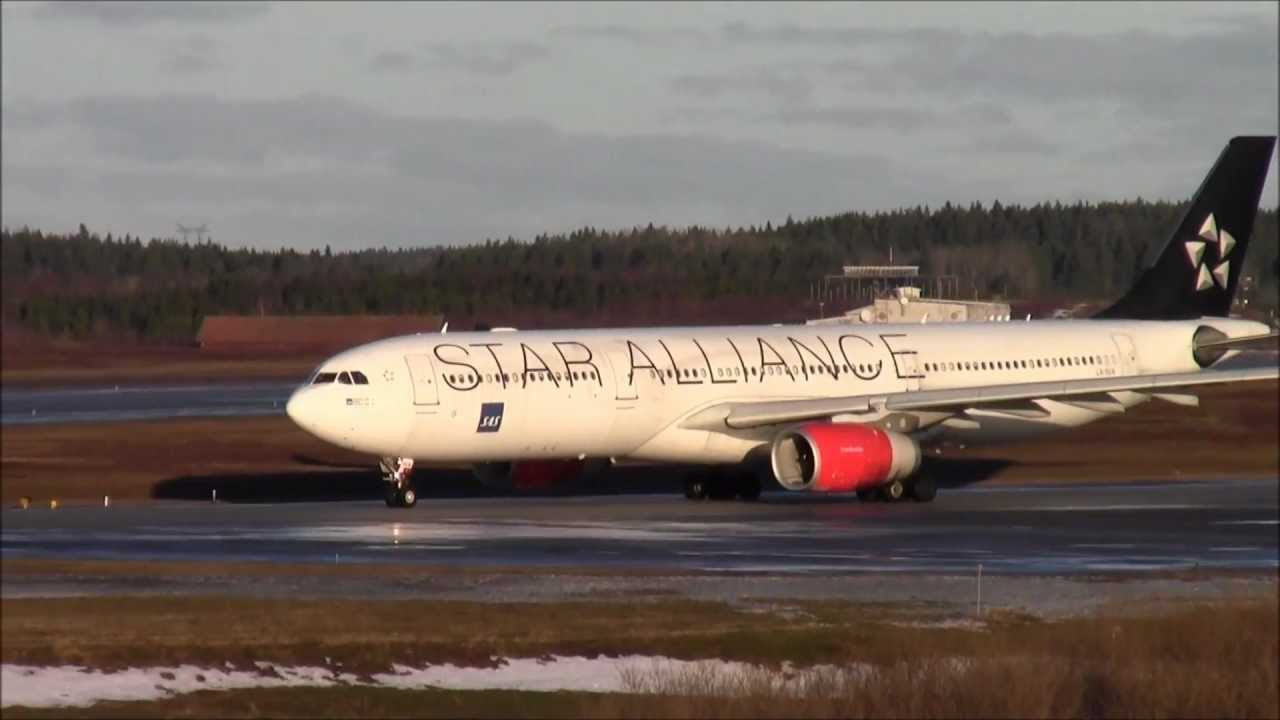 [1080p] SAS Airbus A330-300 takeoff Arlanda Airport - YouTube
