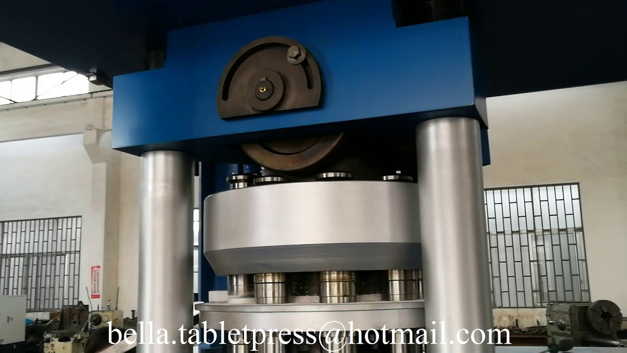 1large rotary chlorine tablet press machine - YouTube