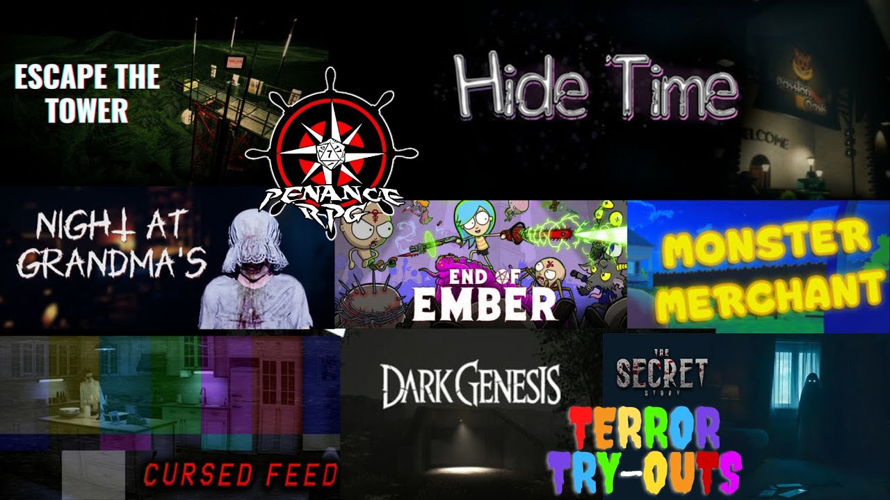 Terror Try Outs - Escape the Tower, Monster Merchant, Hide Time & more ...