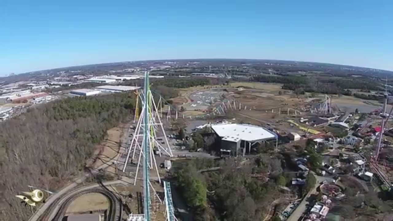 Fury 325 roller coaster from DJI Phantom quadcopter HD :: Dec 25 ...