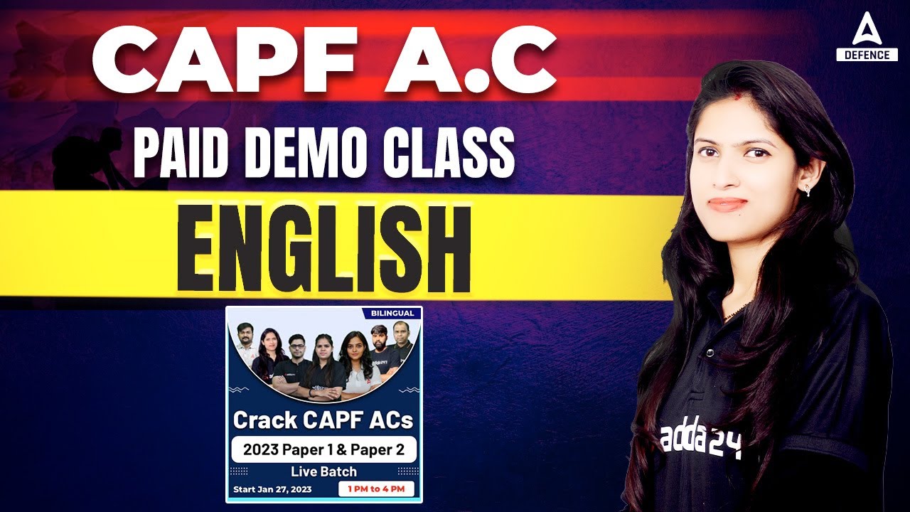 CAPF A.C 2023 | Paid Demo Class English ( precis writing ) by Priya Ma ...
