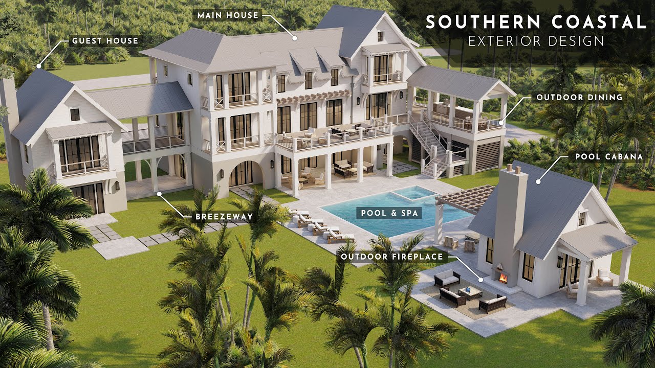 Kiawah River Style House Design - YouTube