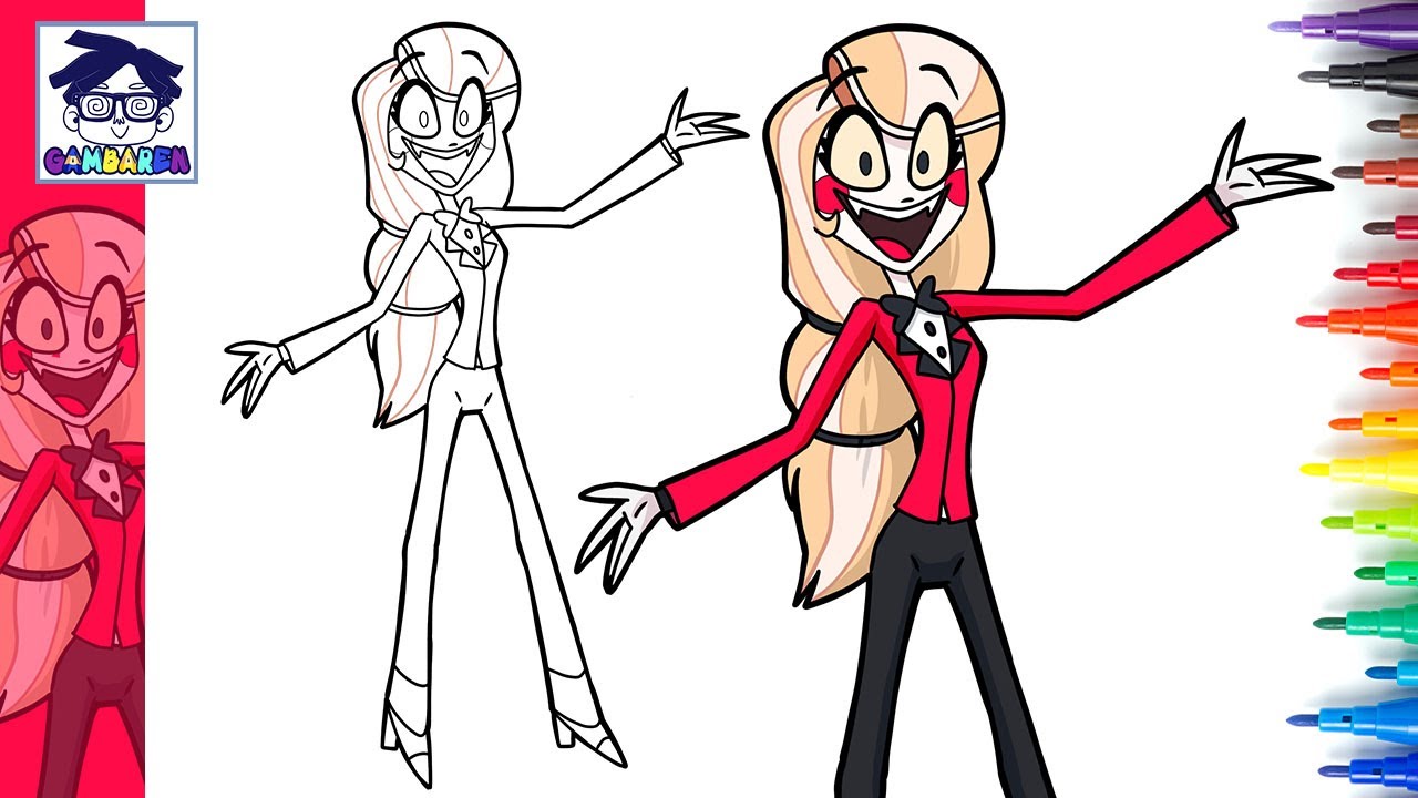 Cara Menggambar Charlie Magne Morningstar | HAZBIN HOTEL | Easy drawing ...