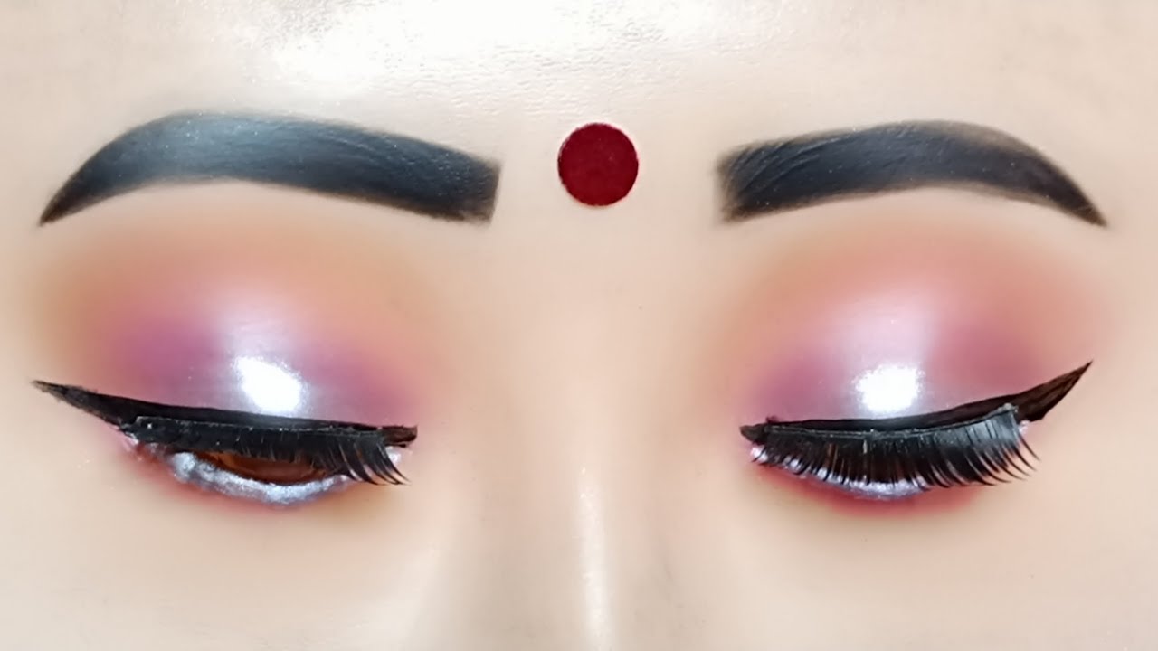 pinkish soft eye makeup tutorial step by step - YouTube