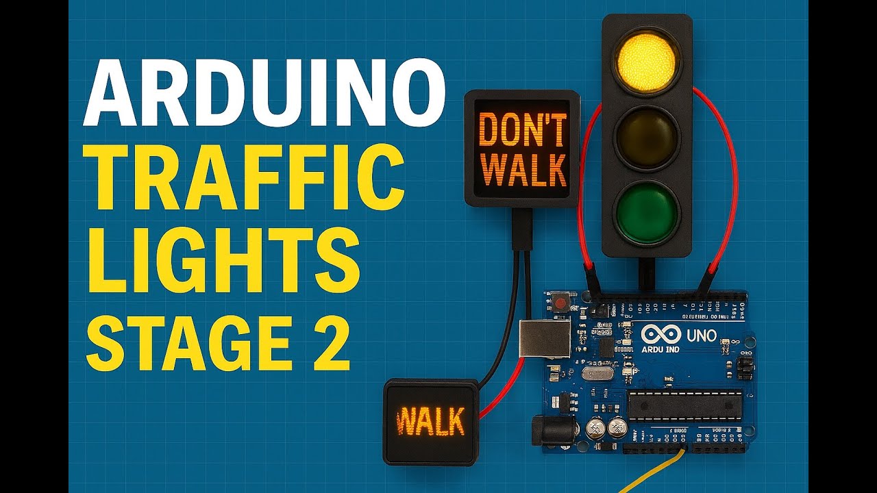 Arduino Traffic Light System – Stage 2: Pedestrian Crosswalk LCDs - YouTube
