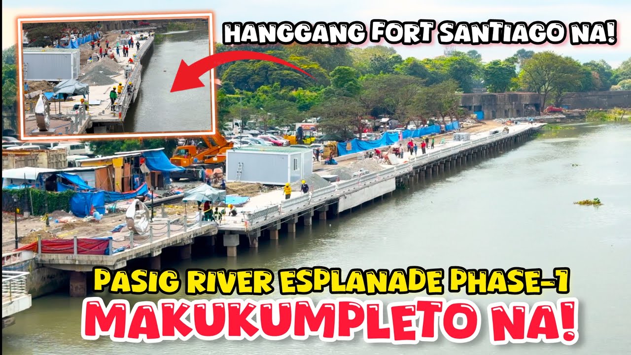 KABUUAN NG PASIG RIVER ESPLANADE PHASE-1 MAKUKUMPLETO NA! - YouTube