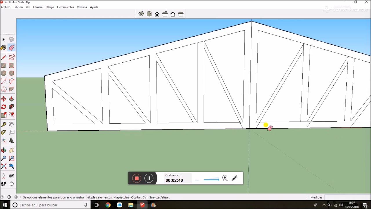 Construcción de pórtico en Google SketchUp - YouTube