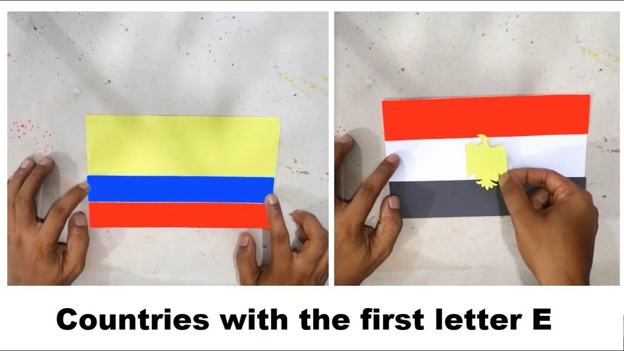 How to make Flags of all countries with the first letter E - YouTube