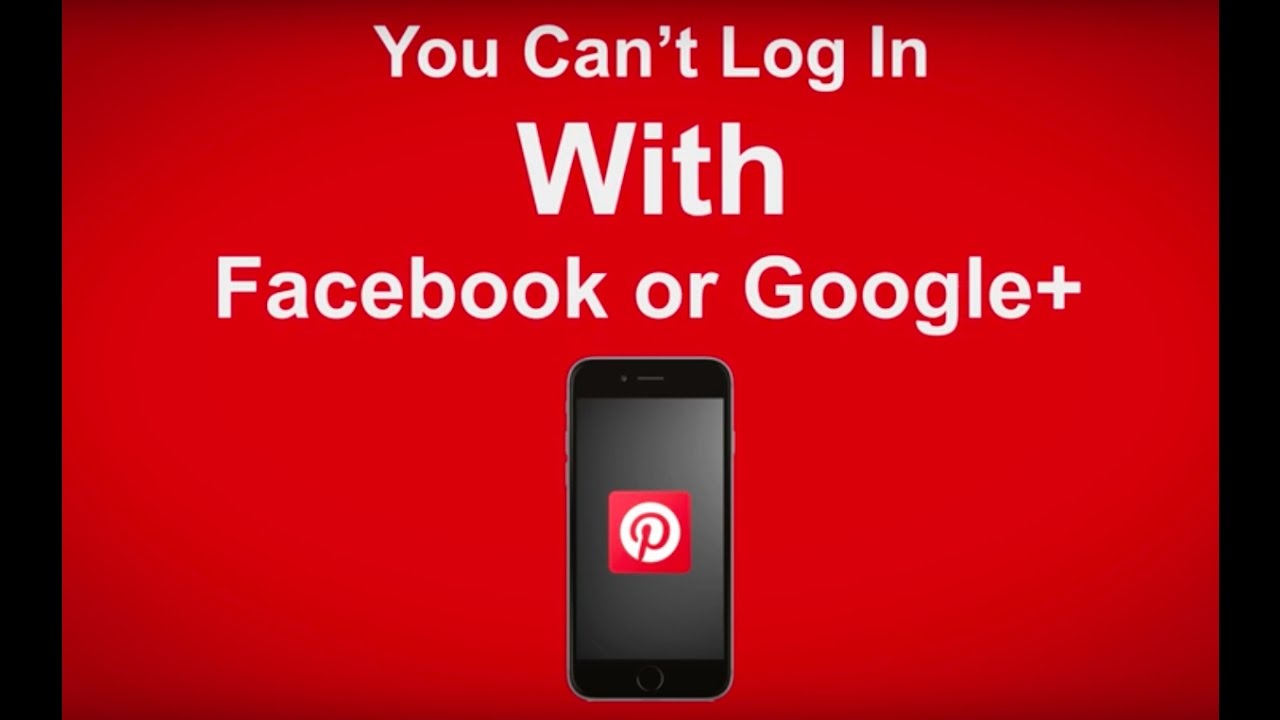 How To Login With Facebook or Google + to Pinterest Profile - YouTube