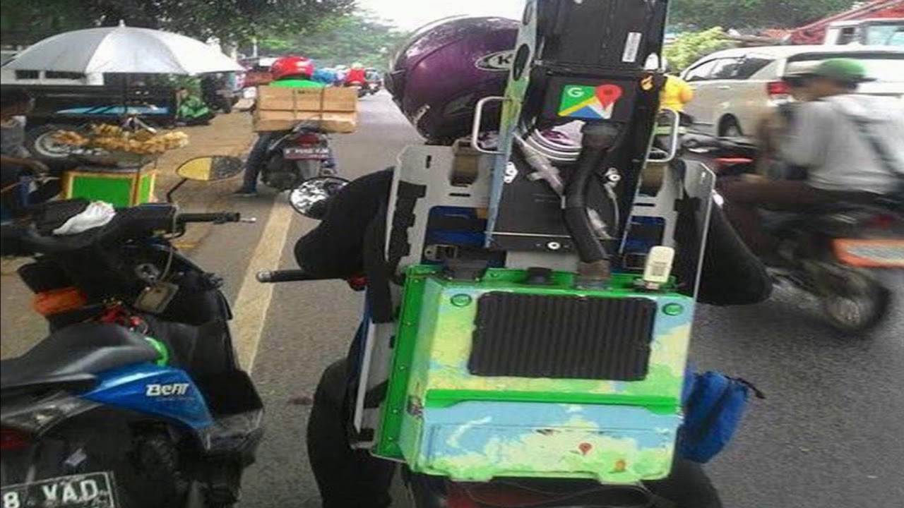Penampakan Google Street View Direkam Pakai Motor Antik - YouTube