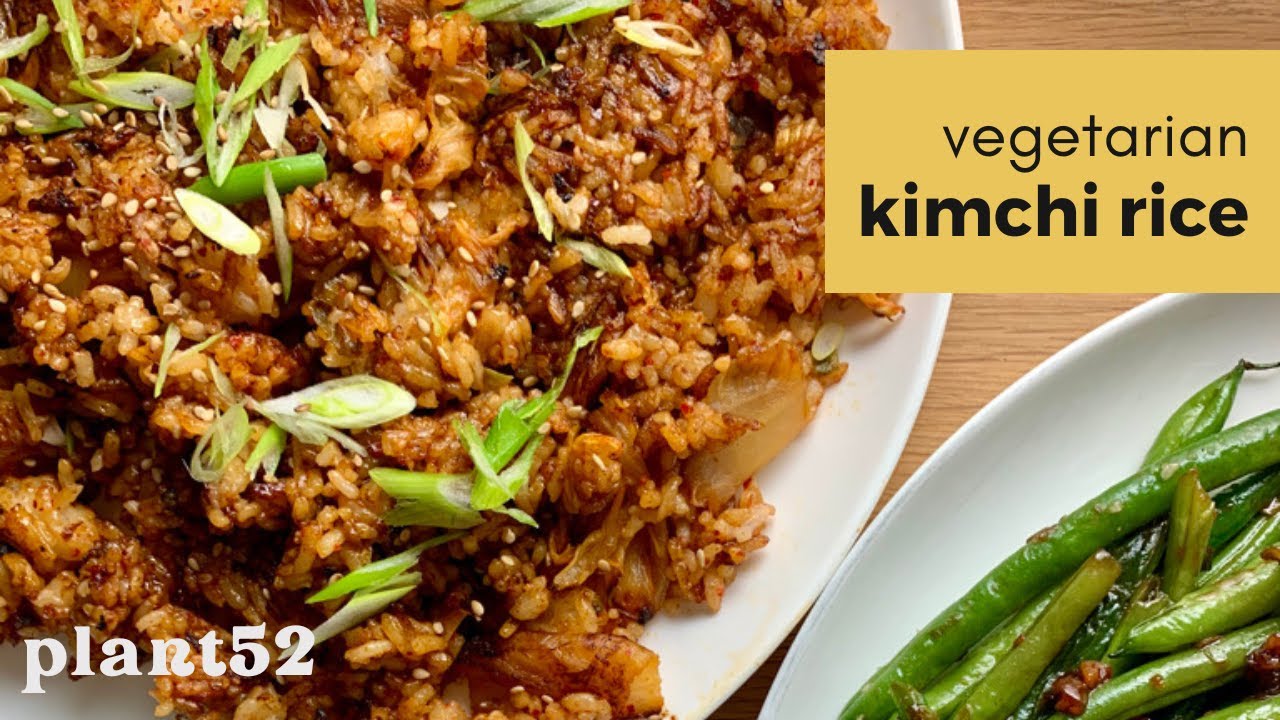 Vegetarian kimchi fried rice that always turns out great! - YouTube