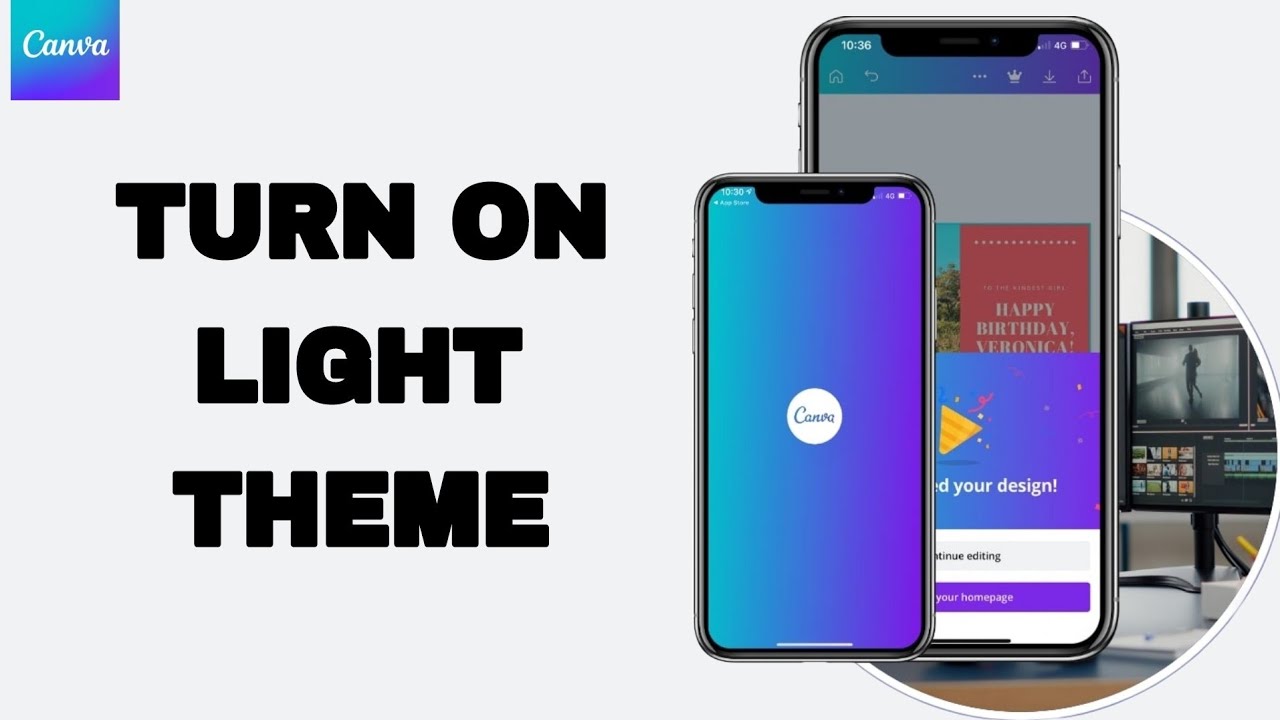 How To Turn On Light Theme On Canva App - YouTube