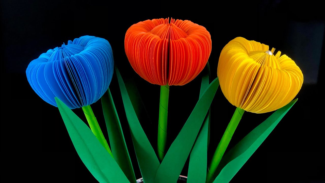 Amazing Paper Flower Making 💞🌹😊| Paper Flowers | Home Decor | Flower ...