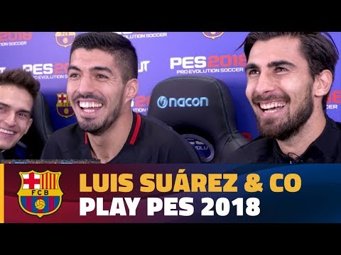Luis Suárez leads Barça's Hilarious 6 Player Pro Evo Challenge!