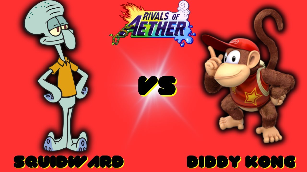 WHO WILL WIN??? SQUIDWARD VS DIDDY KONG {RoA} - YouTube