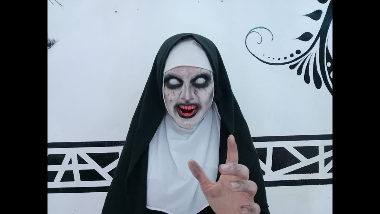 Tutorial makeup horror ( Valak ) - YouTube